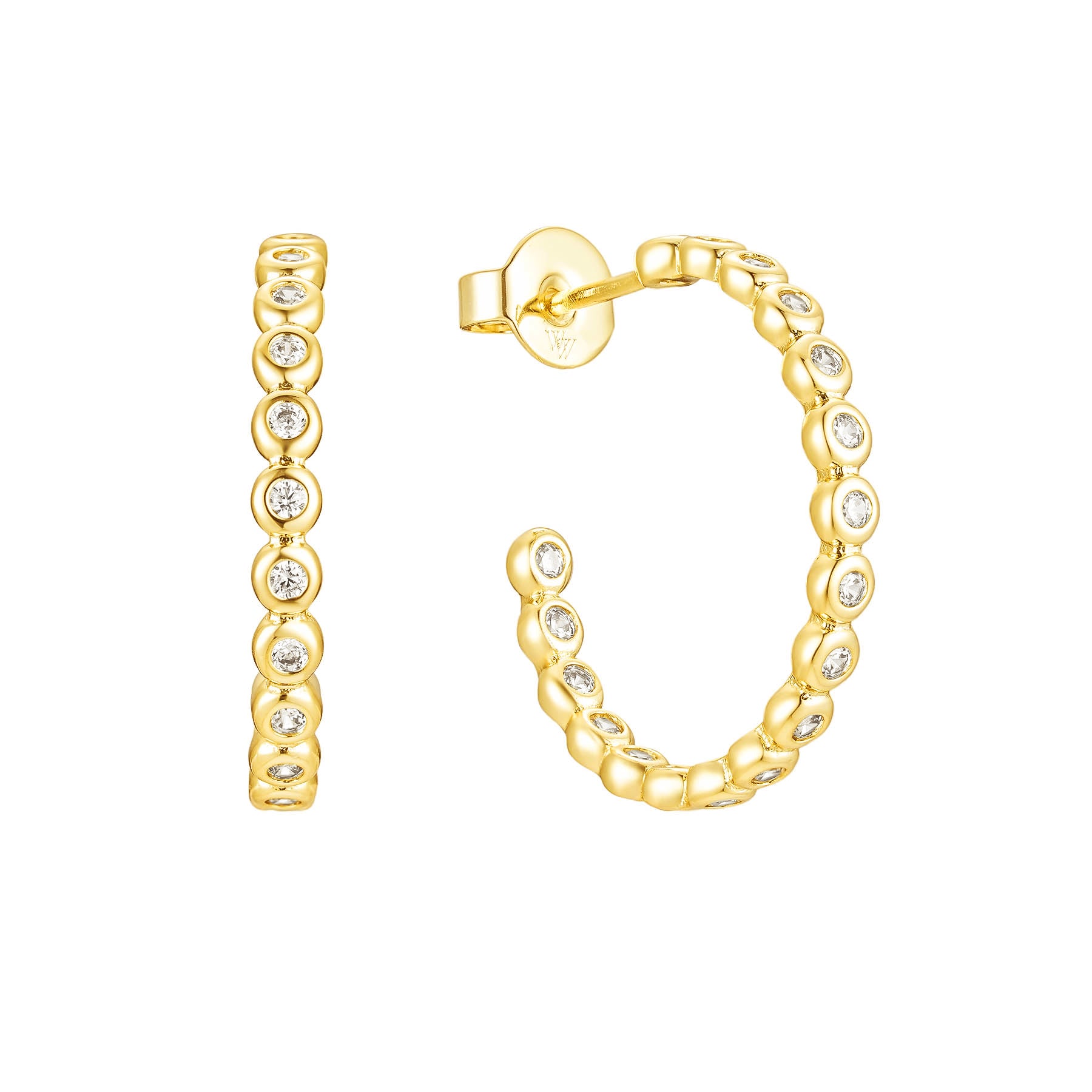 LARGE BEZEL HOOPS – WAAWEES